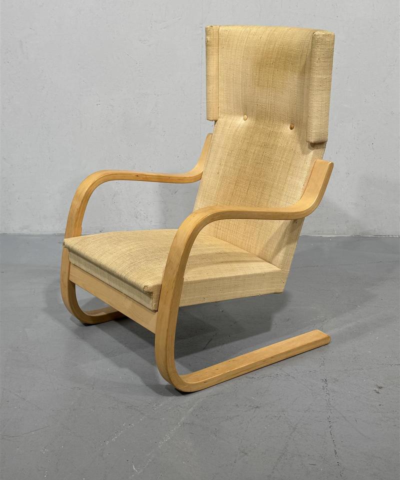 Artek 401 nojatuoli niiniverhoilu 80 luku design Alvar Aalto - 💰 Tavara ...